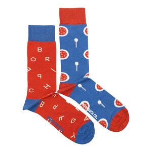Men's Socks Alphabet Soup Canned Socks Mismatched Socks Food Socks ...