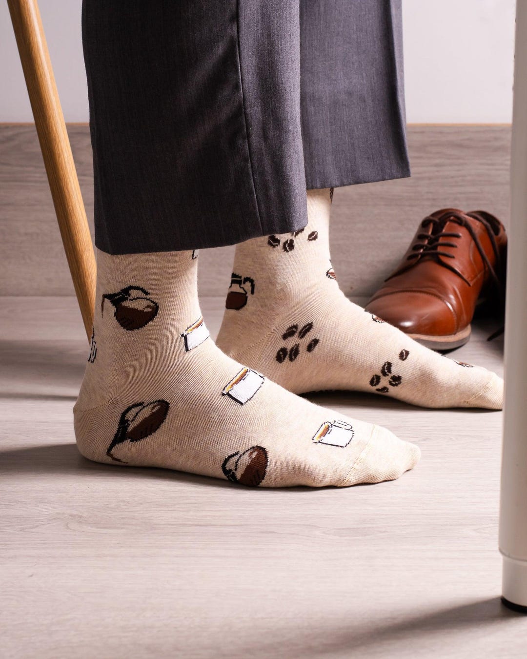Men's Vintage Coffee Socks | Friday Sock Co Mismatched Socks | Gift for ...
