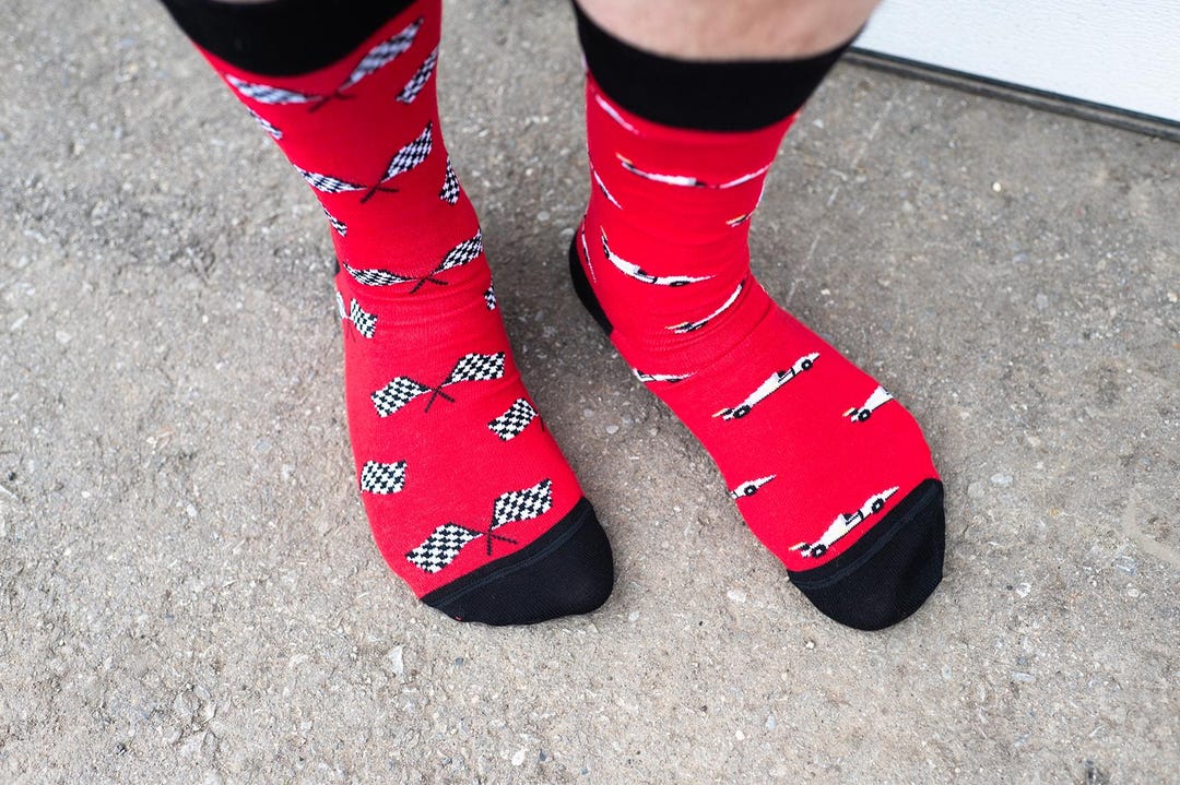 Men's Socks | Race Cars Socks | Friday Sock Co Mismatched Socks | Fun ...