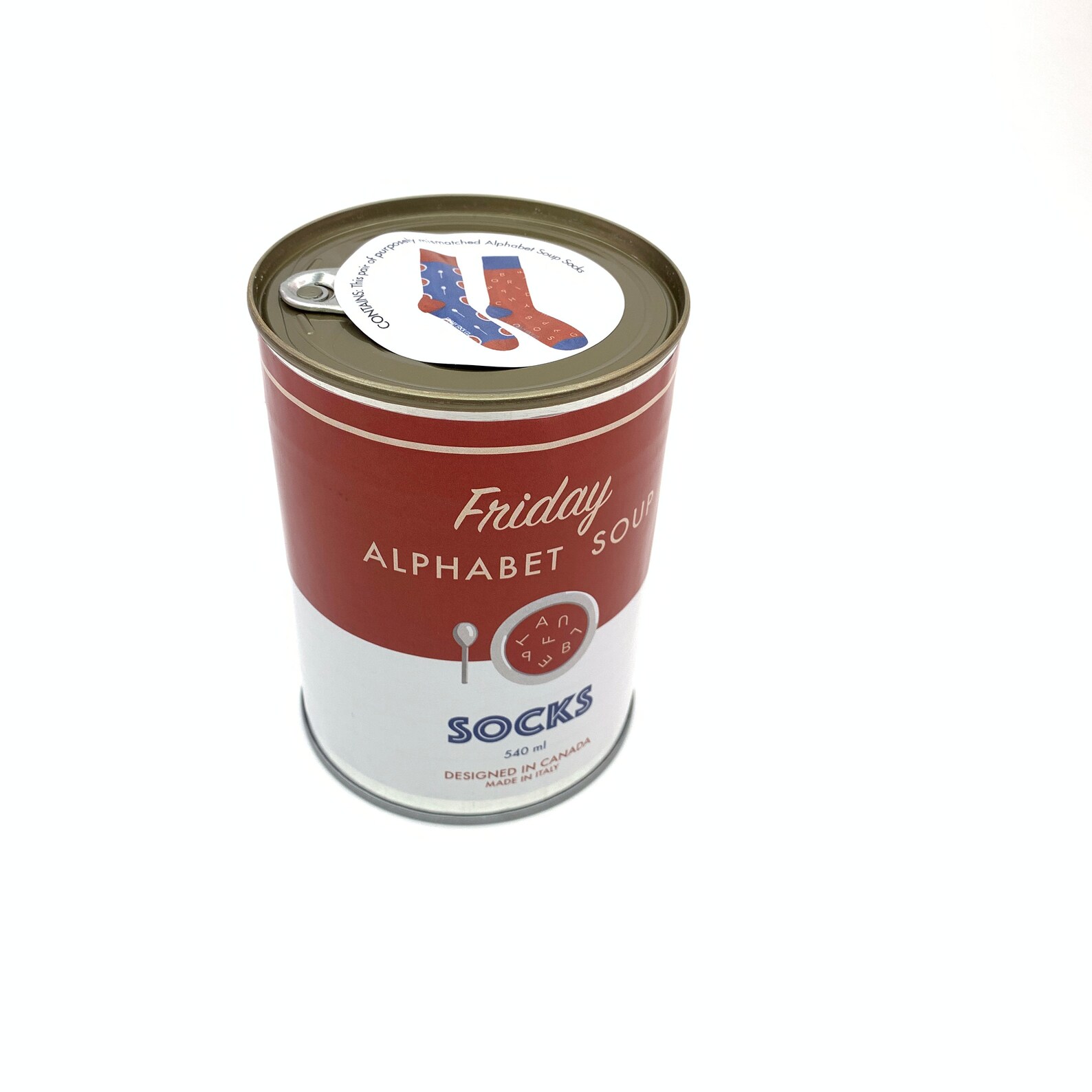 Men's Socks Alphabet Soup Canned Socks Mismatched | Etsy