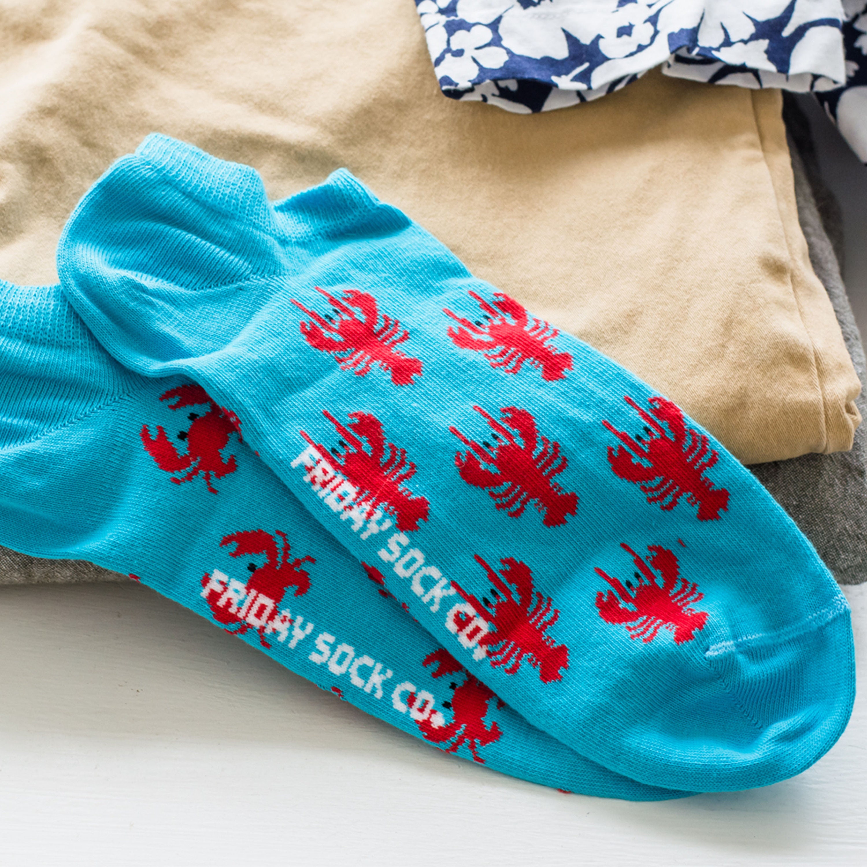 Men's Ankle Socks Crab & Lobster Friday Sock Co. - Etsy