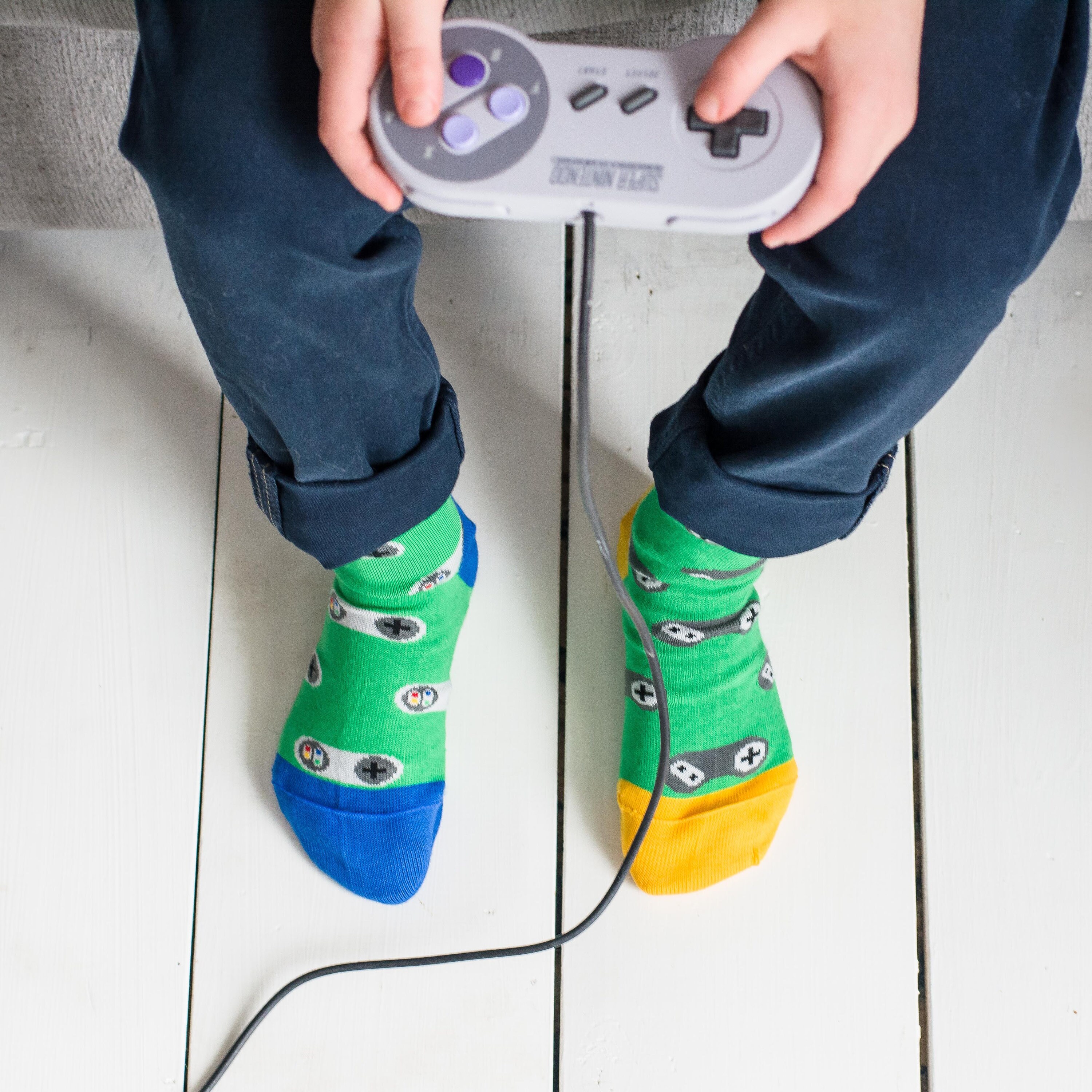 Kid's Socks Video Game Controller Friday Sock Co | Etsy