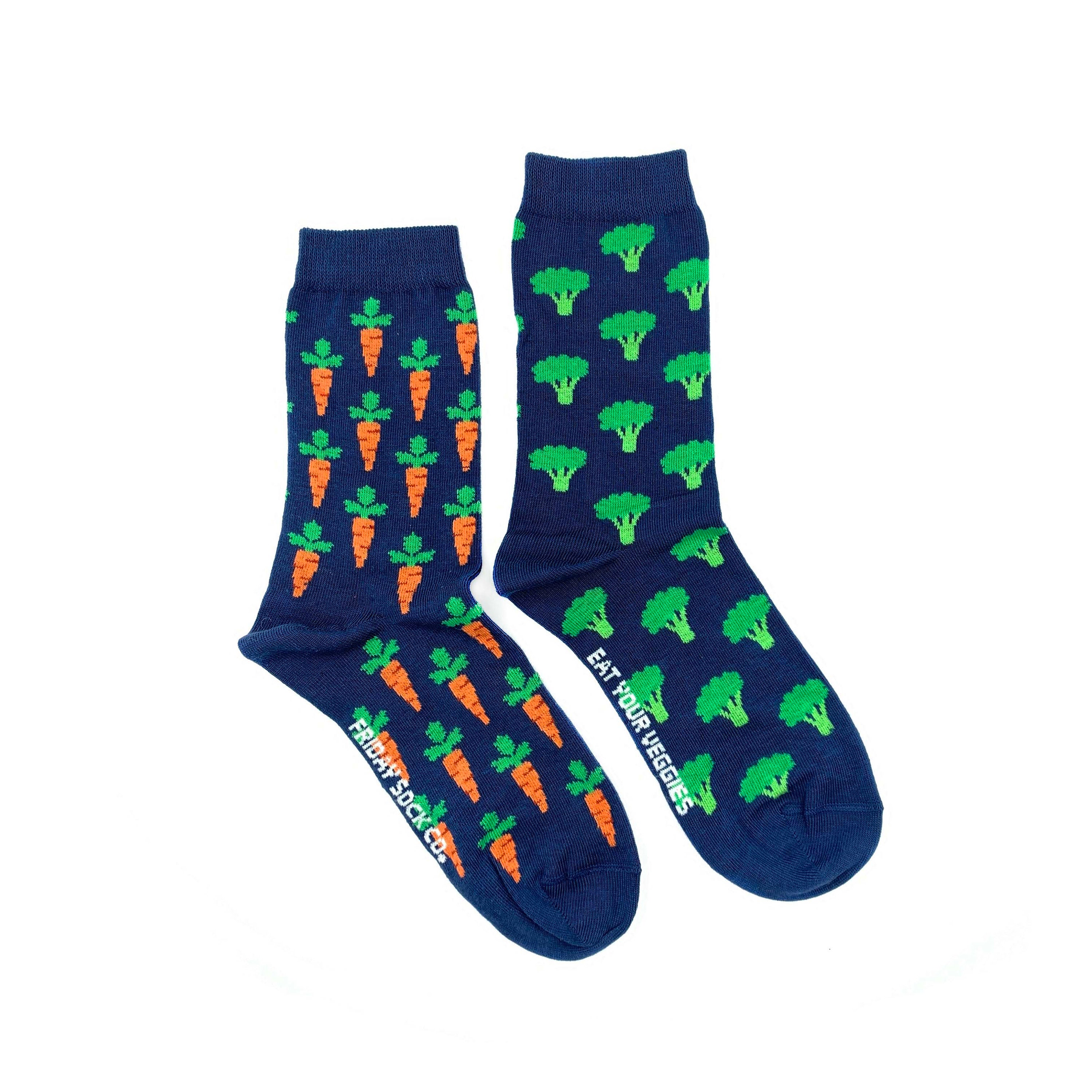 Womens Socks Broccoli & Carrot Friday Sock Co Mismatched - Etsy Australia