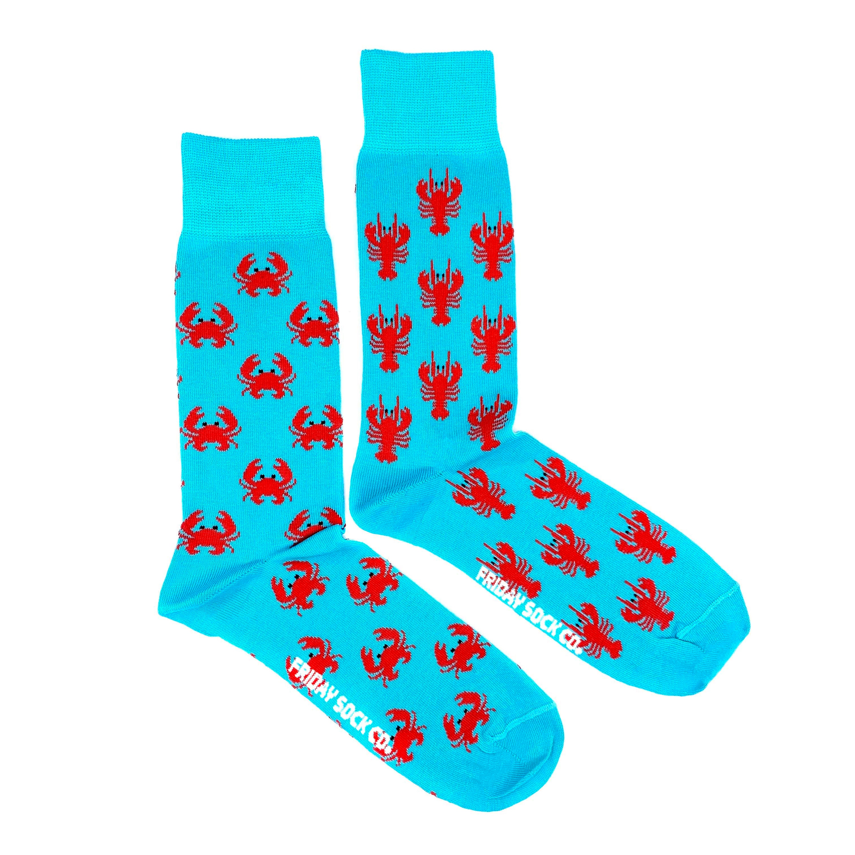 Mens Socks Crab & Lobster Friday Sock Co Mismatched Socks - Etsy