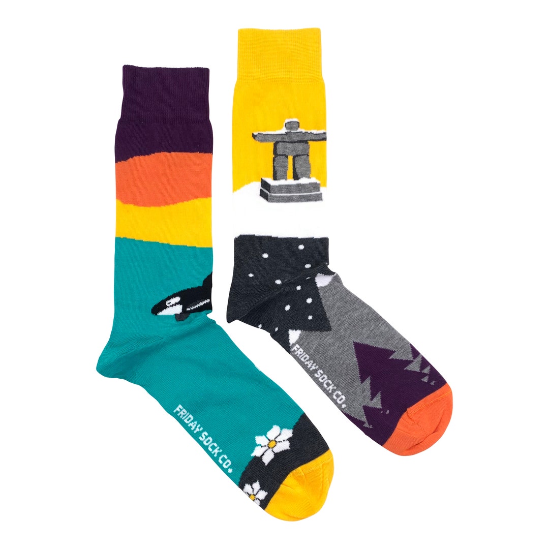 Men's Socks West Coast Canadian Landscape Socks Friday Sock Co ...