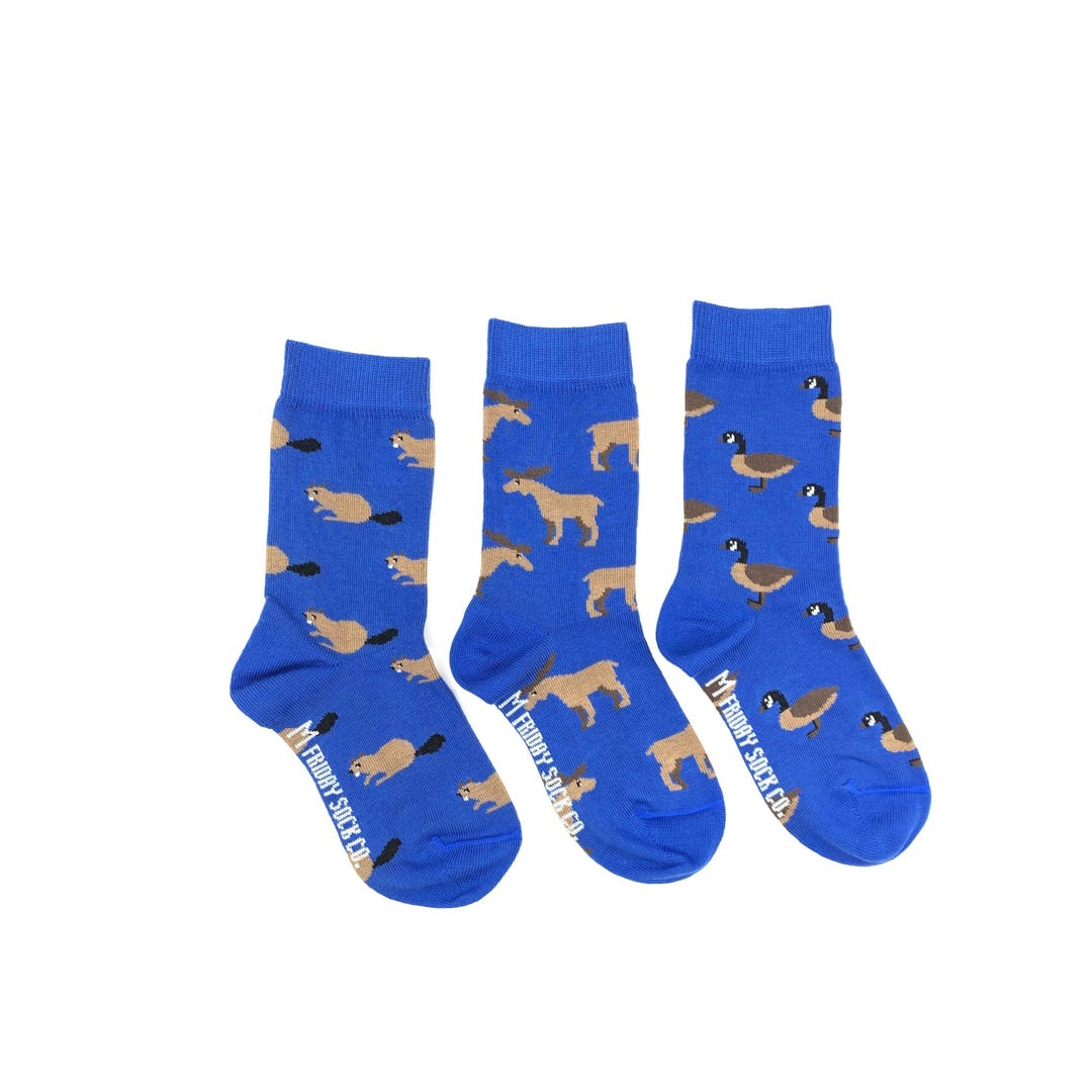 Kid's Socks | Beaver Moose Goose | Friday Sock Co Mismatched Socks ...