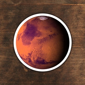 Mars Sticker | Science Sticker | Astronomy Sticker - Etsy