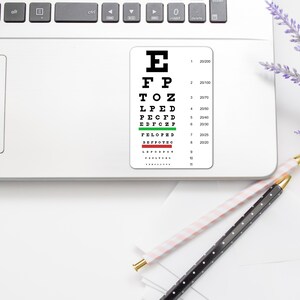Eyesight Test Sticker | Fun Sticker for Eye Health - Etsy