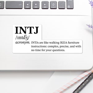 Funny INTJ Definition Sticker: Sassy Personality Vinyl Decal - Etsy