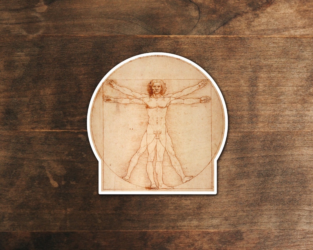 Vitruvian Man Sticker: Leonardo Da Vinci Art - Etsy