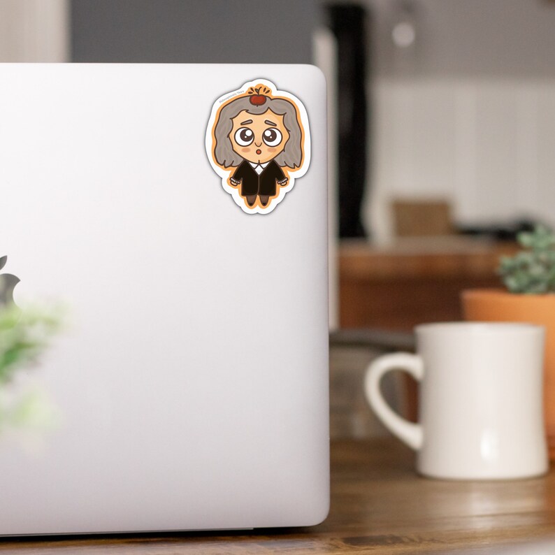 Isaac Newton Cartoon Sticker Gravity Never Looked so Cute - Etsy