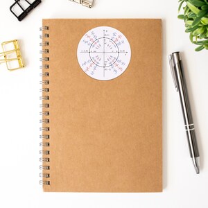 Unit Circle Trigonometry Vinyl Sticker: Math Student Gift - Etsy