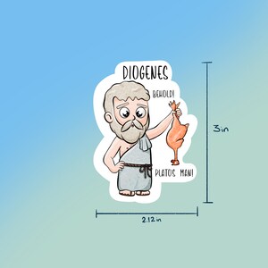 Diogenes the Cynic | Behold! Plato’s Man | Philosophy Sticker - Etsy