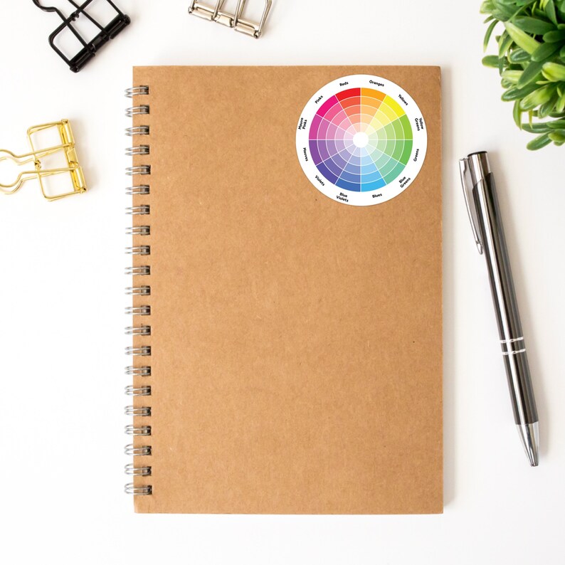 Color Wheel Sticker: Vibrant Vinyl Decal for Artists - Etsy