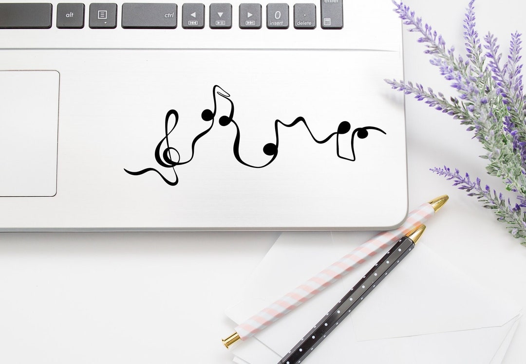 Harmony in Vinyl: Musical Notes Decal | Decal for Laptop | Decal for ...