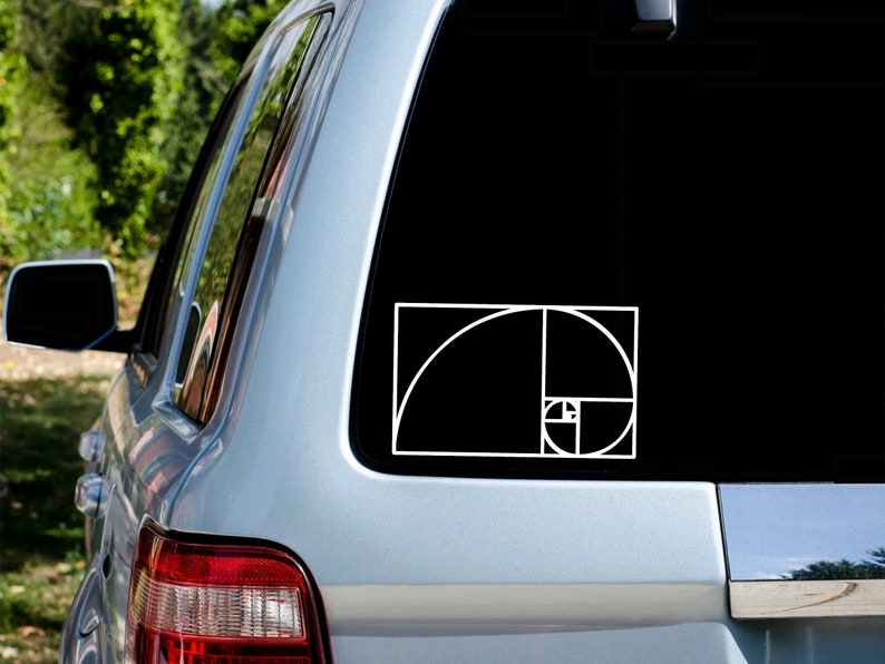 Fibonacci Spiral Decal: Golden Ratio Sticker for Laptop, Car - Etsy
