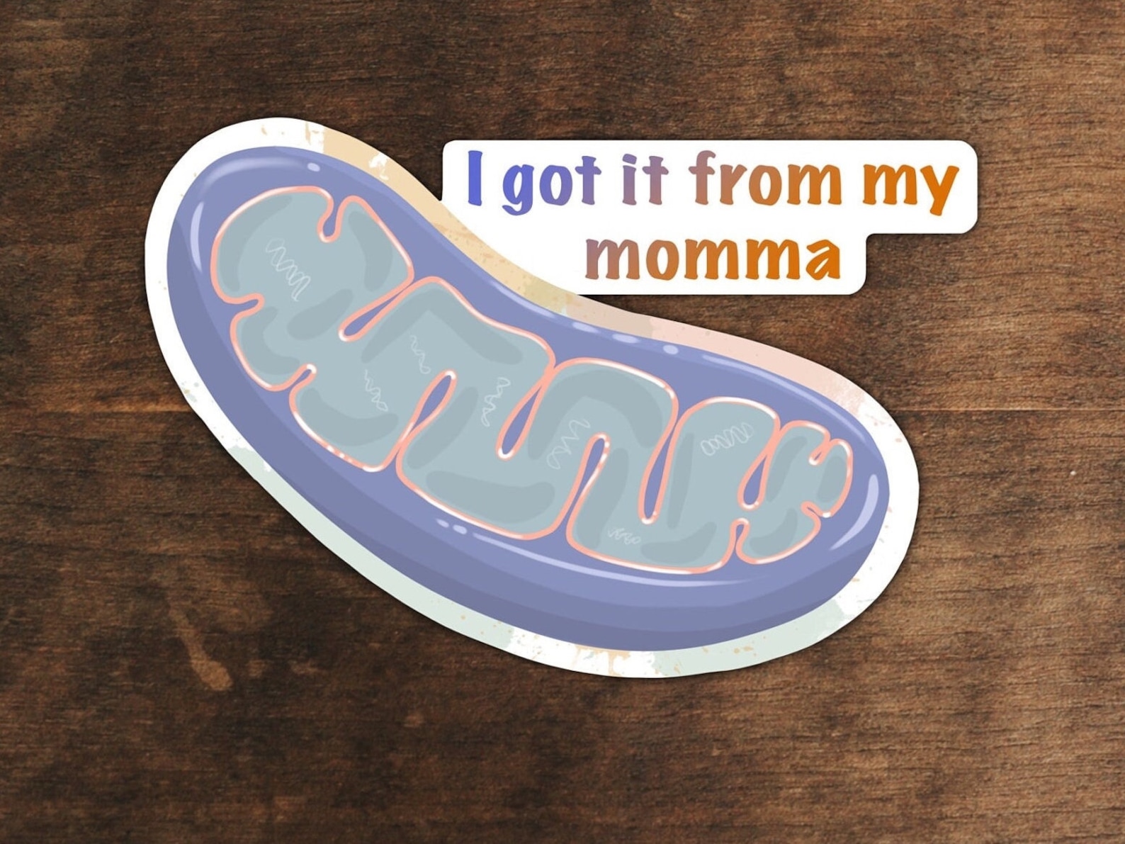 Mitochondria Powerhouse Sticker I Got It From My Momma - Etsy