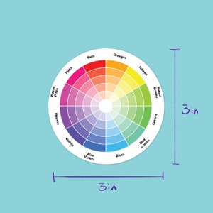 Color Wheel Sticker: Vibrant Vinyl Decal for Artists - Etsy