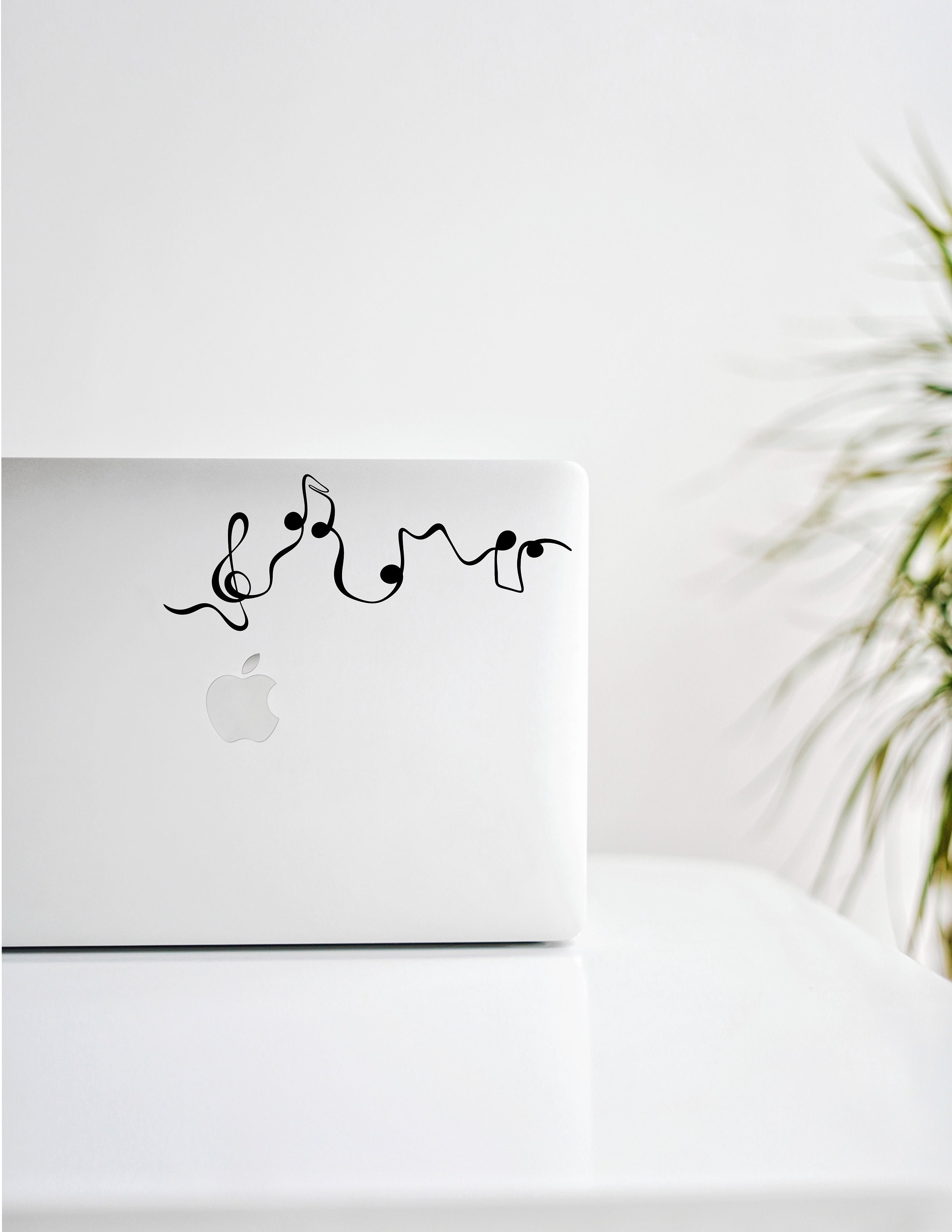 Harmony in Vinyl: Musical Notes Decal Decal for Laptop - Etsy