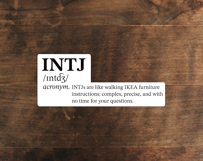 INTJ Sticker | Myers-briggs Personality Test | Waterproof Sticker - Etsy