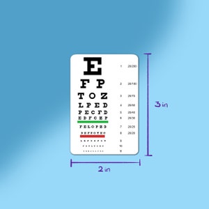 Eyesight Test Sticker | Fun Sticker for Eye Health - Etsy