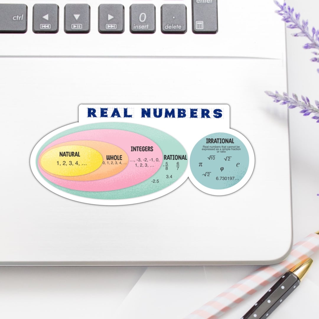 Exploring the Realm of Real Numbers: Sticker for Math Enthusiasts ...