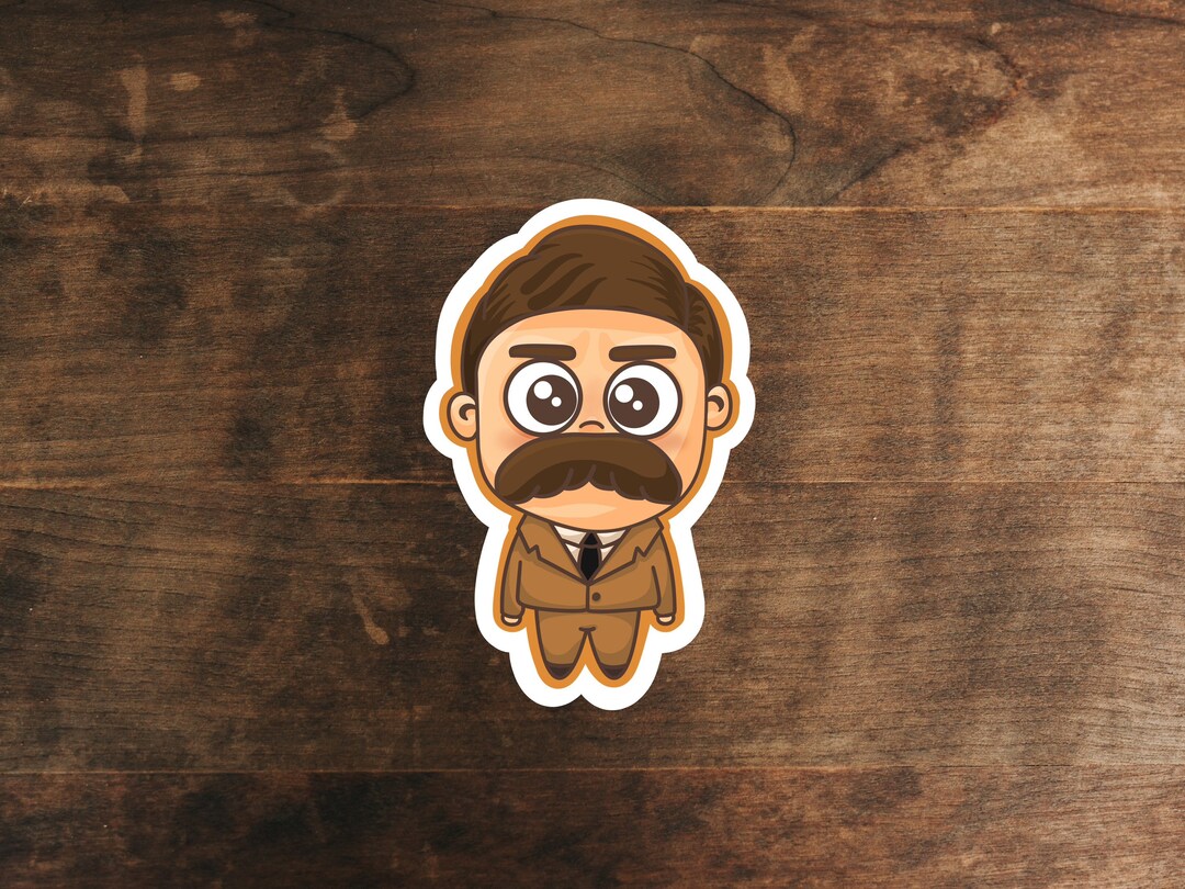 Friedrich Nietzsche Kawaii Sticker Philosophy Sticker - Etsy