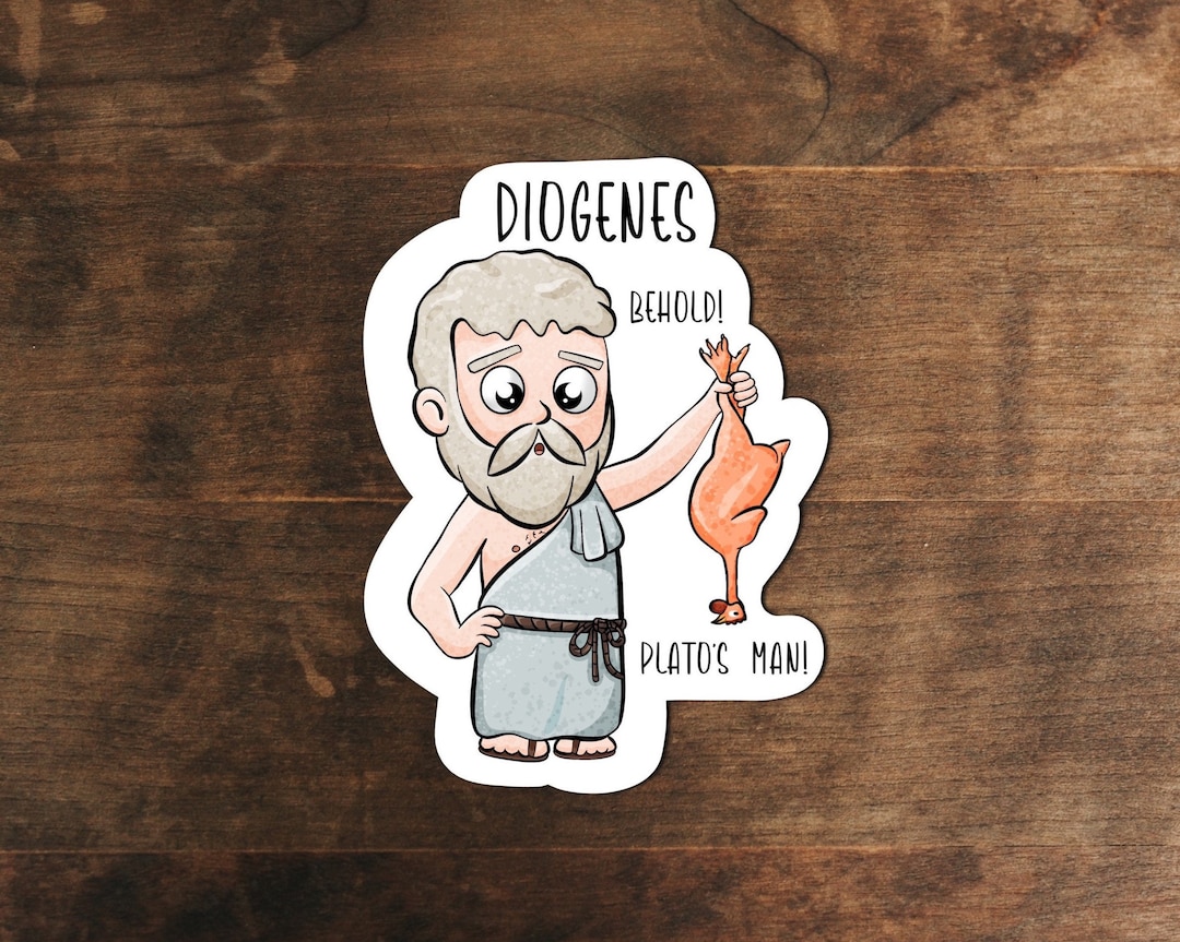 Diogenes the Cynic | Behold! Plato’s Man | Philosophy Sticker - Etsy