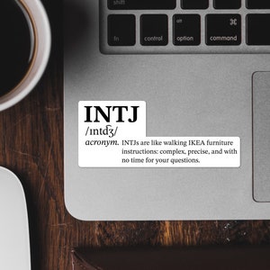 Funny INTJ Definition Sticker | MBTI Personality Type | Introvert ...