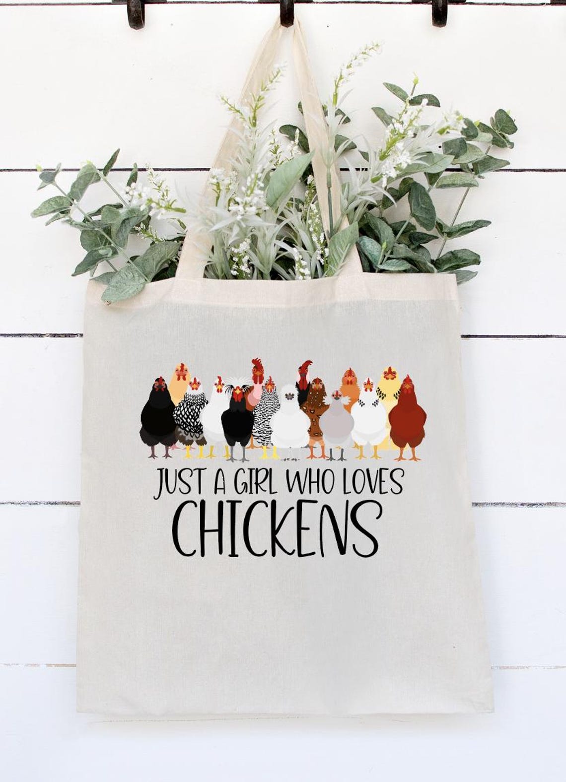 Chickens Tote Bag, Chicken Market Bag, Chicken Grocery Tote, Chicken ...