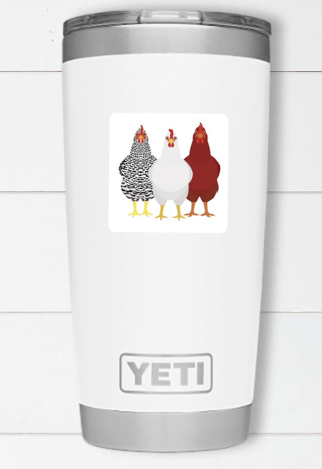 Chicken Sticker, Round Chicken Sticker Sticker, Chicken Water Bottle ...