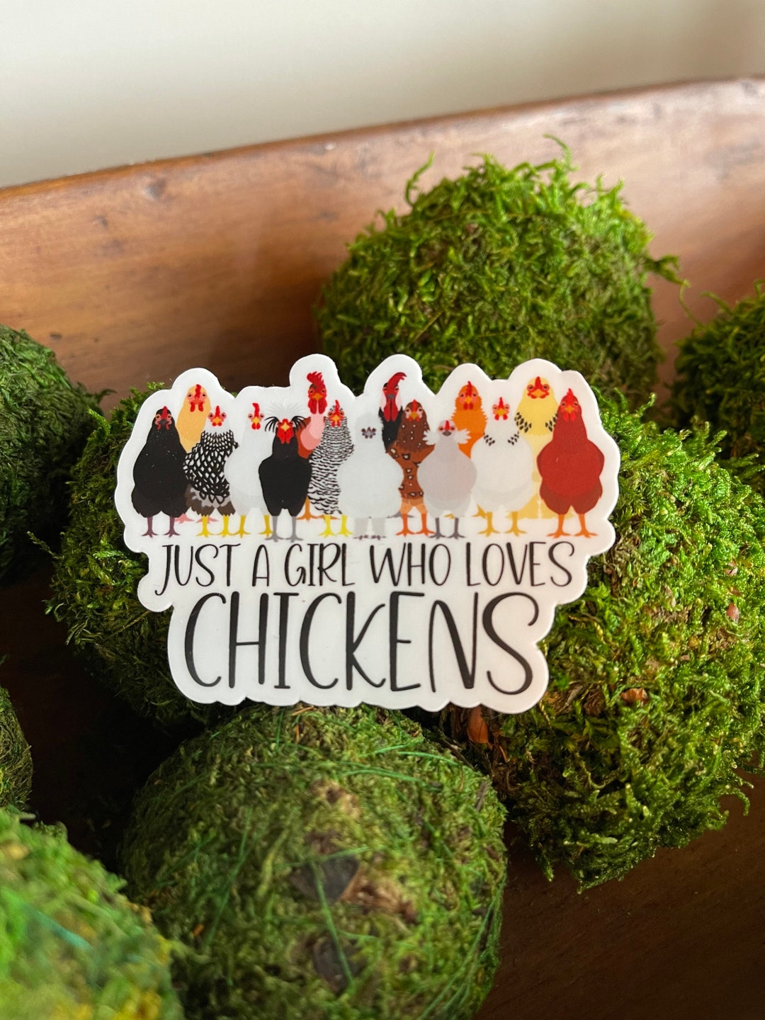 Just a Girl Who Loves Chicken Sticker Perfect for Your Water Bottle ...