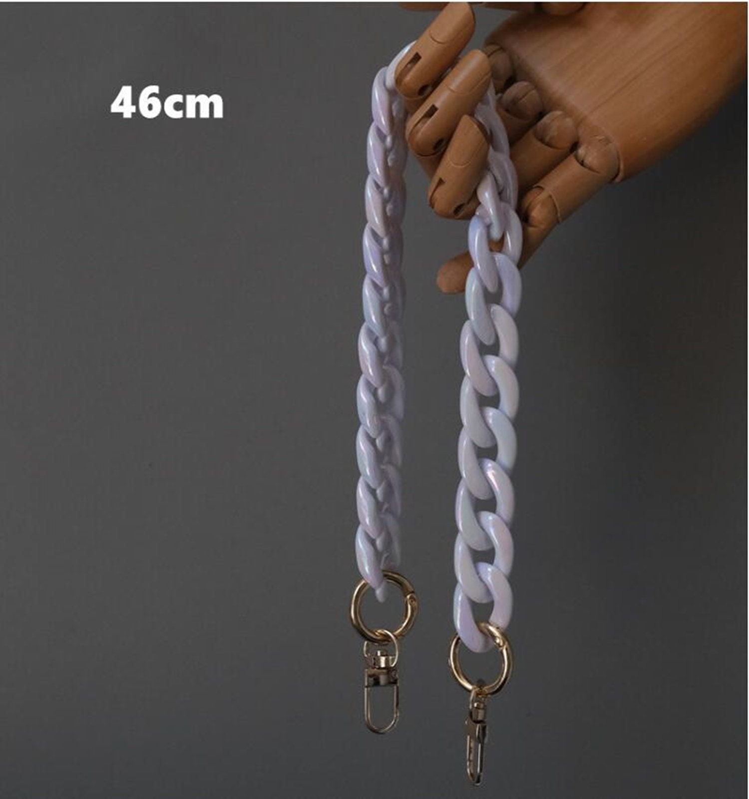 Fresh Chain Handmade Colorful Acrylic Chain White Chain Resin - Etsy