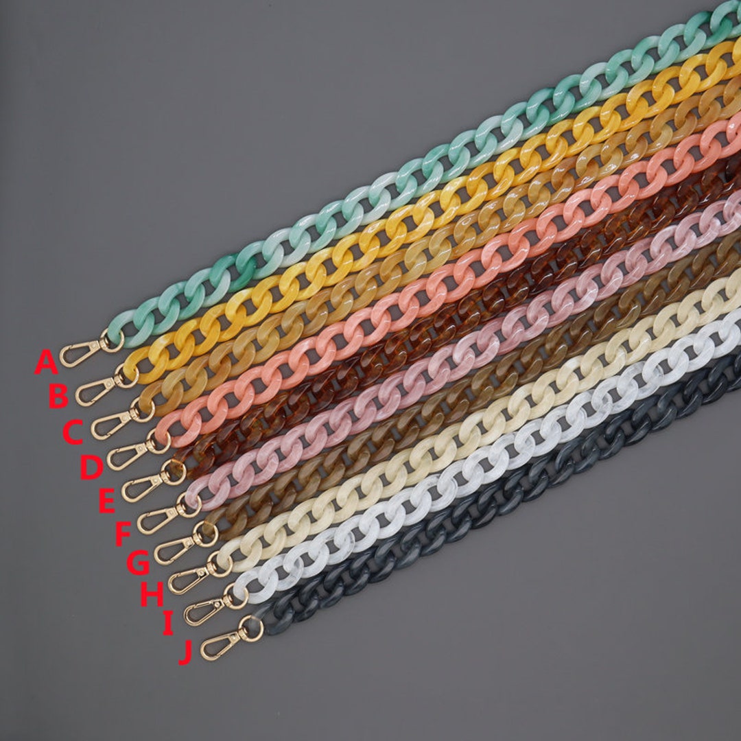 Resin Acrylic Chain Bag Belt Replacement Chain Transparent Color ...