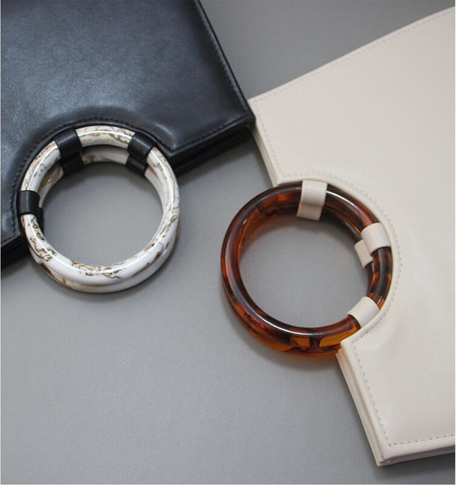 10cm Resin Circle Handle Fashion Acrylic Handle Round D-shaped - Etsy