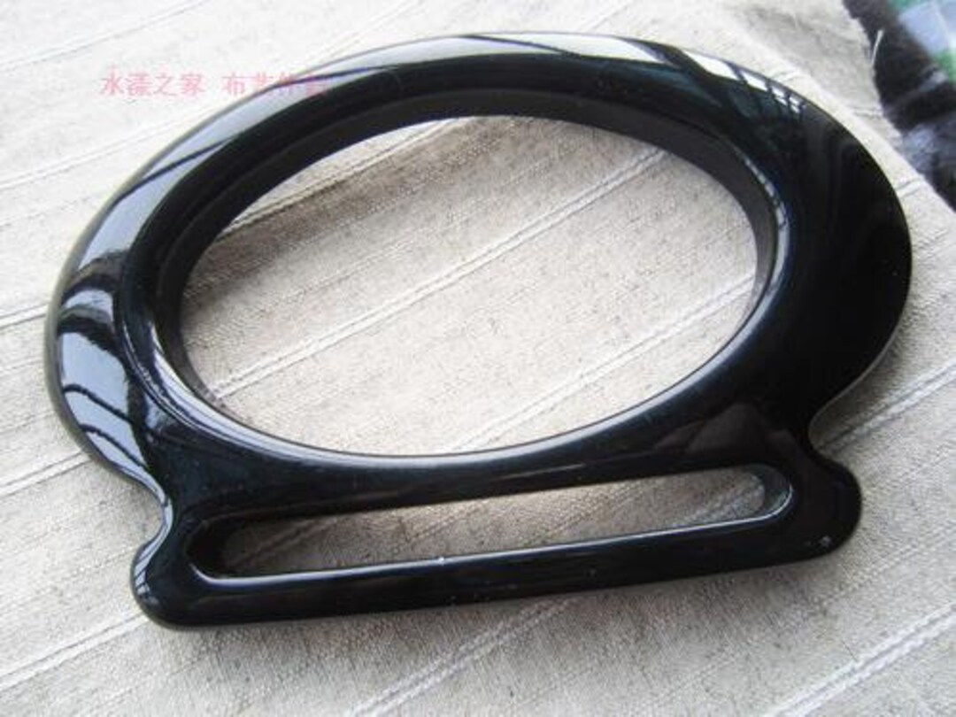 Oval-shaped Handle Black Purse Handle Light Weight Handle Plastic Bag ...