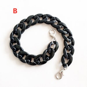 Acrylic Purse Chain Resin Bag Chain Bag Accessories Removable Resin ...