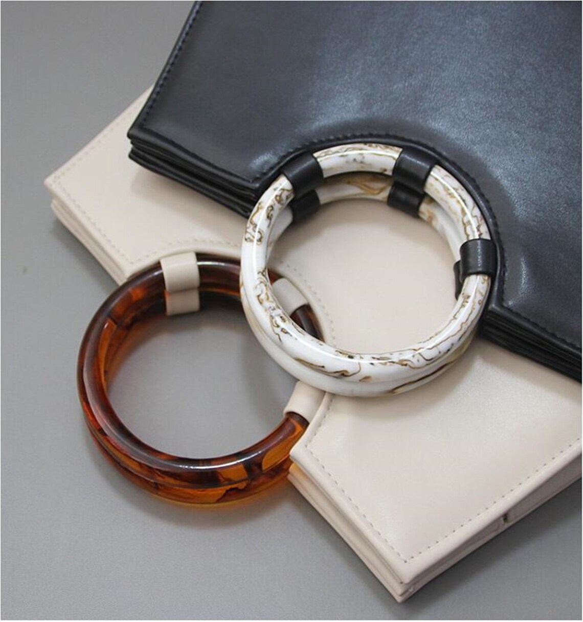 10cm Resin Circle Handle Fashion Acrylic Handle Round D-shaped - Etsy