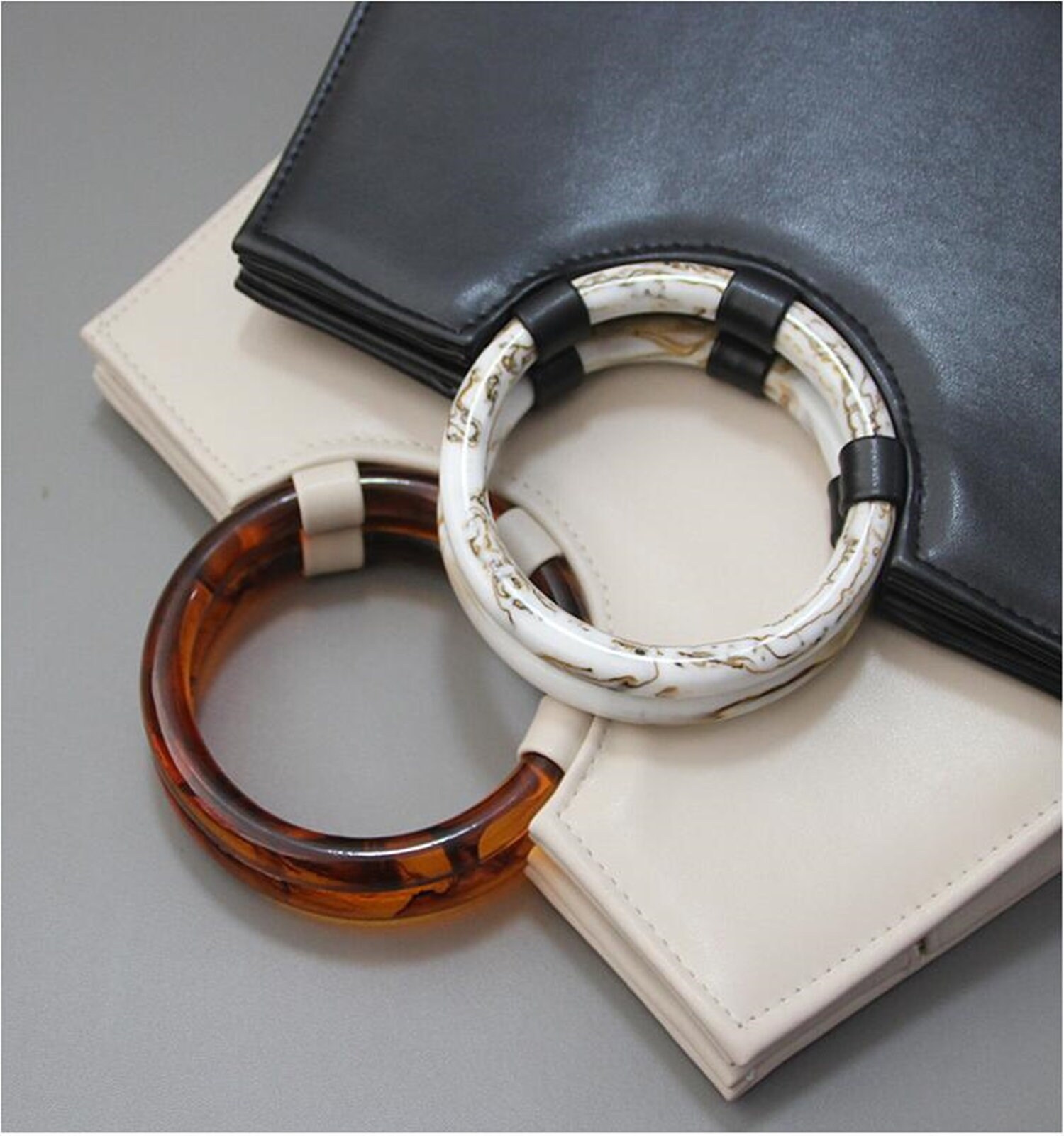 10cm Resin Circle Handle Fashion Acrylic Handle Round D-shaped - Etsy