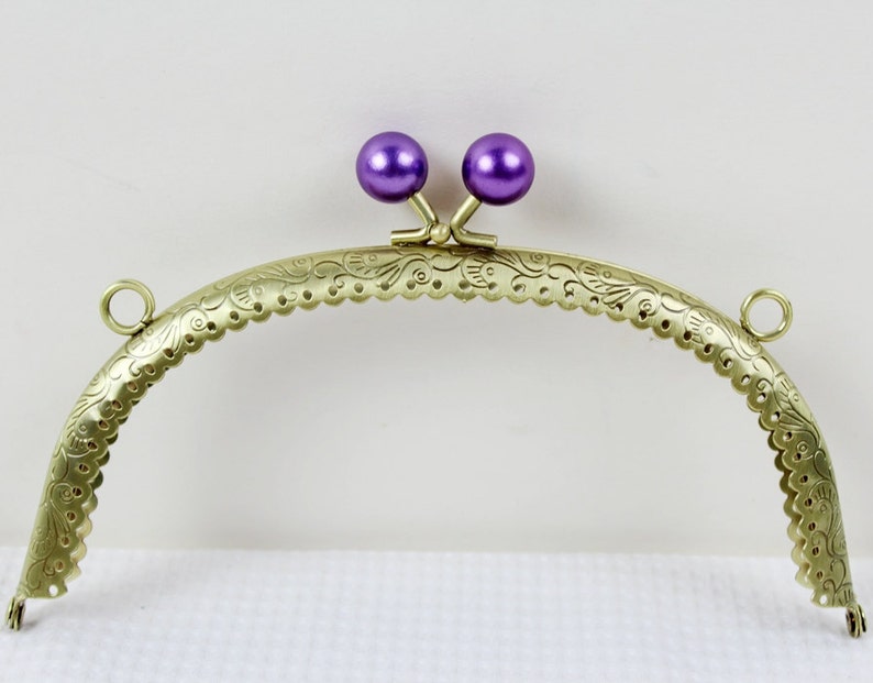 Antique Brass Wallet Frame With Ball Clasps Kiss Lock Frame | Etsy