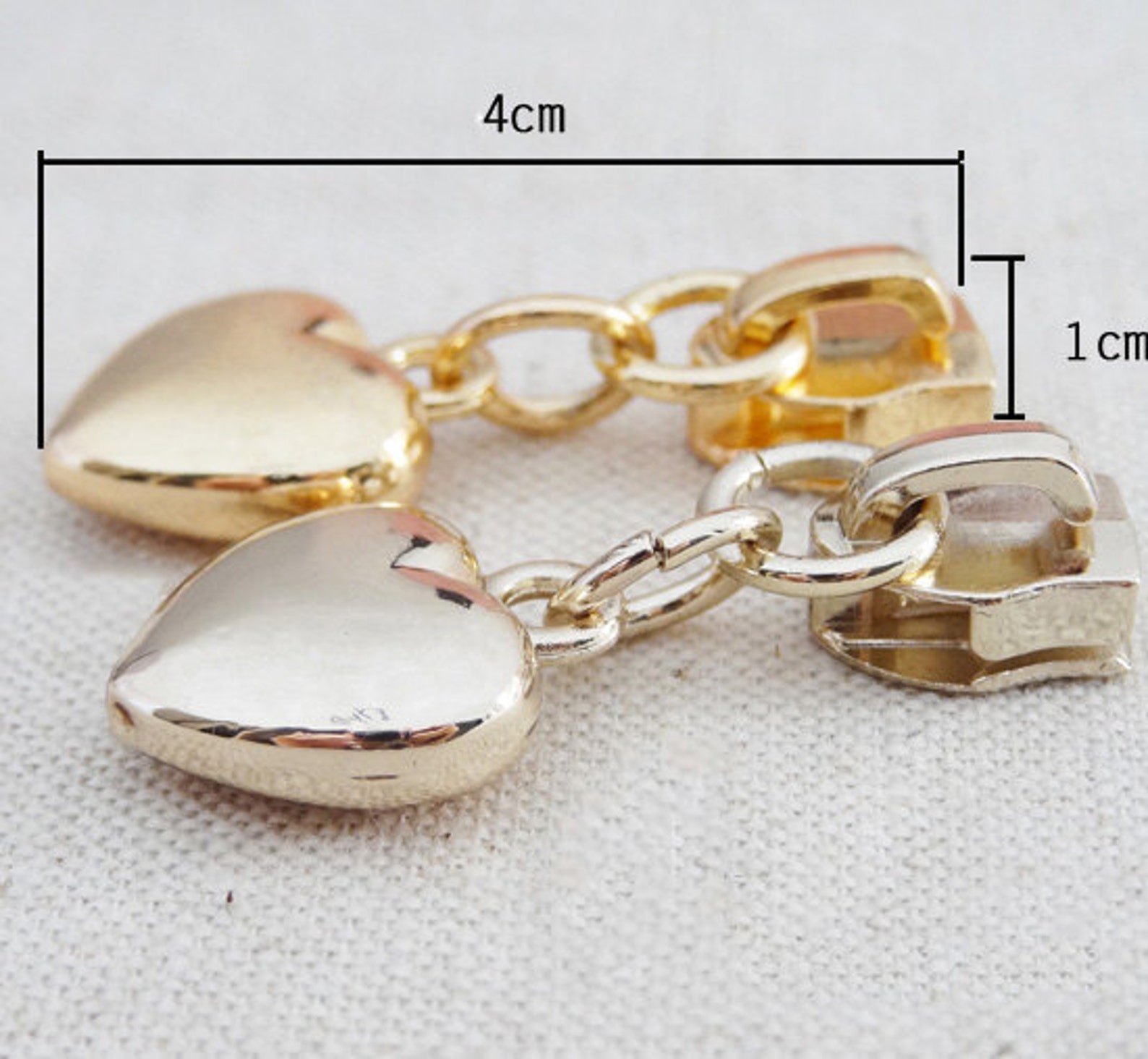 10PCS Golden Plated Heart-Shaped Zipper Pull Purse | Etsy
