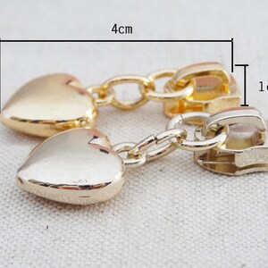 10PCS Golden Plated Heart-shaped Zipper Pull Purse - Etsy