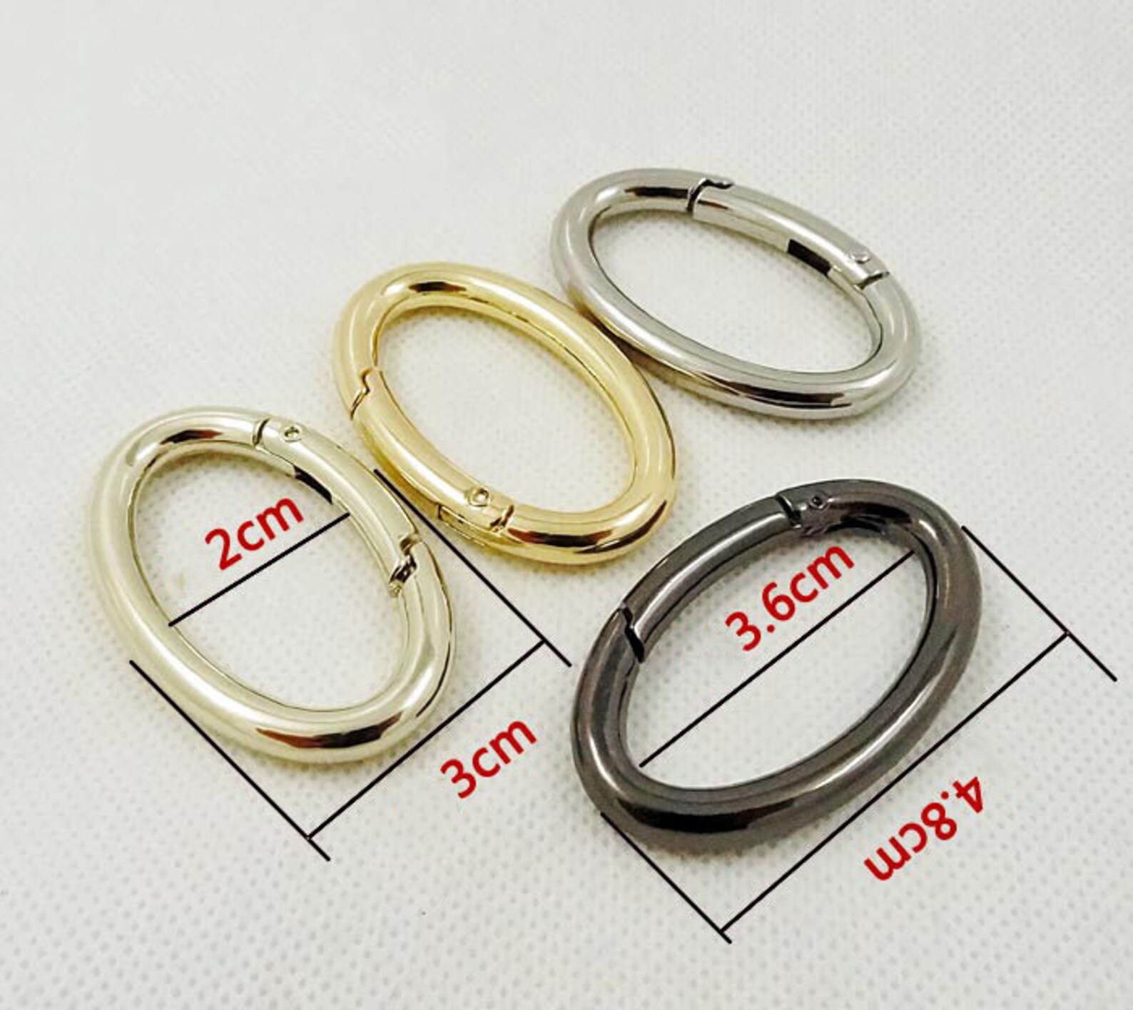 Purse Clasp Oval Snap Clasp Bags Clasp Spring Ring Clasp | Etsy