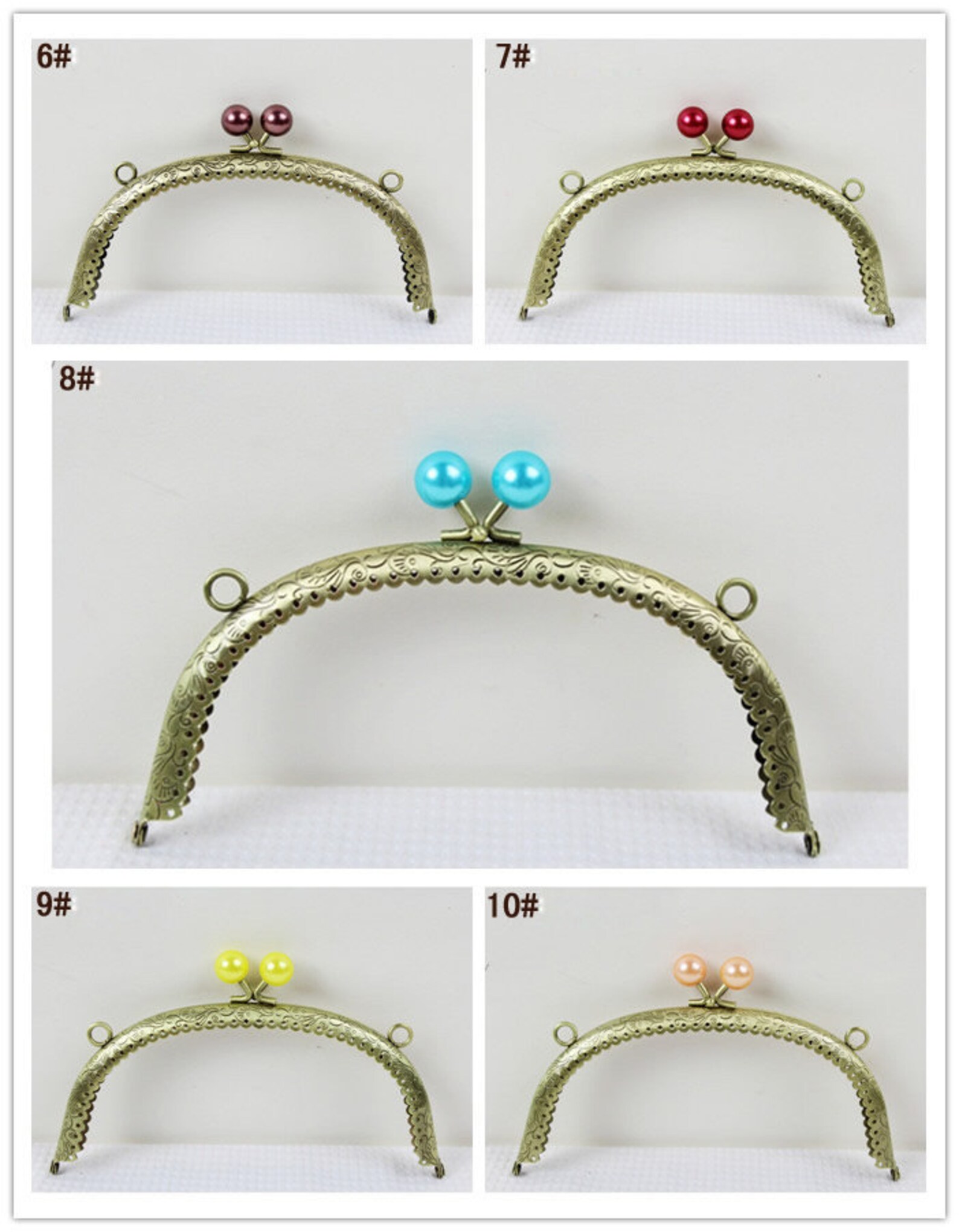 Antique Brass Wallet Frame With Ball Clasps Kiss Lock Frame - Etsy