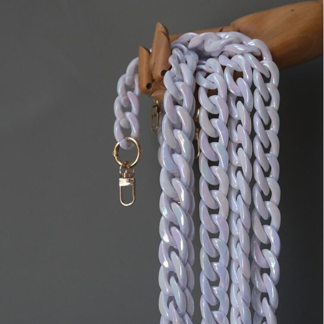 Fresh Chain Handmade Colorful Acrylic Chain White Chain Resin - Etsy