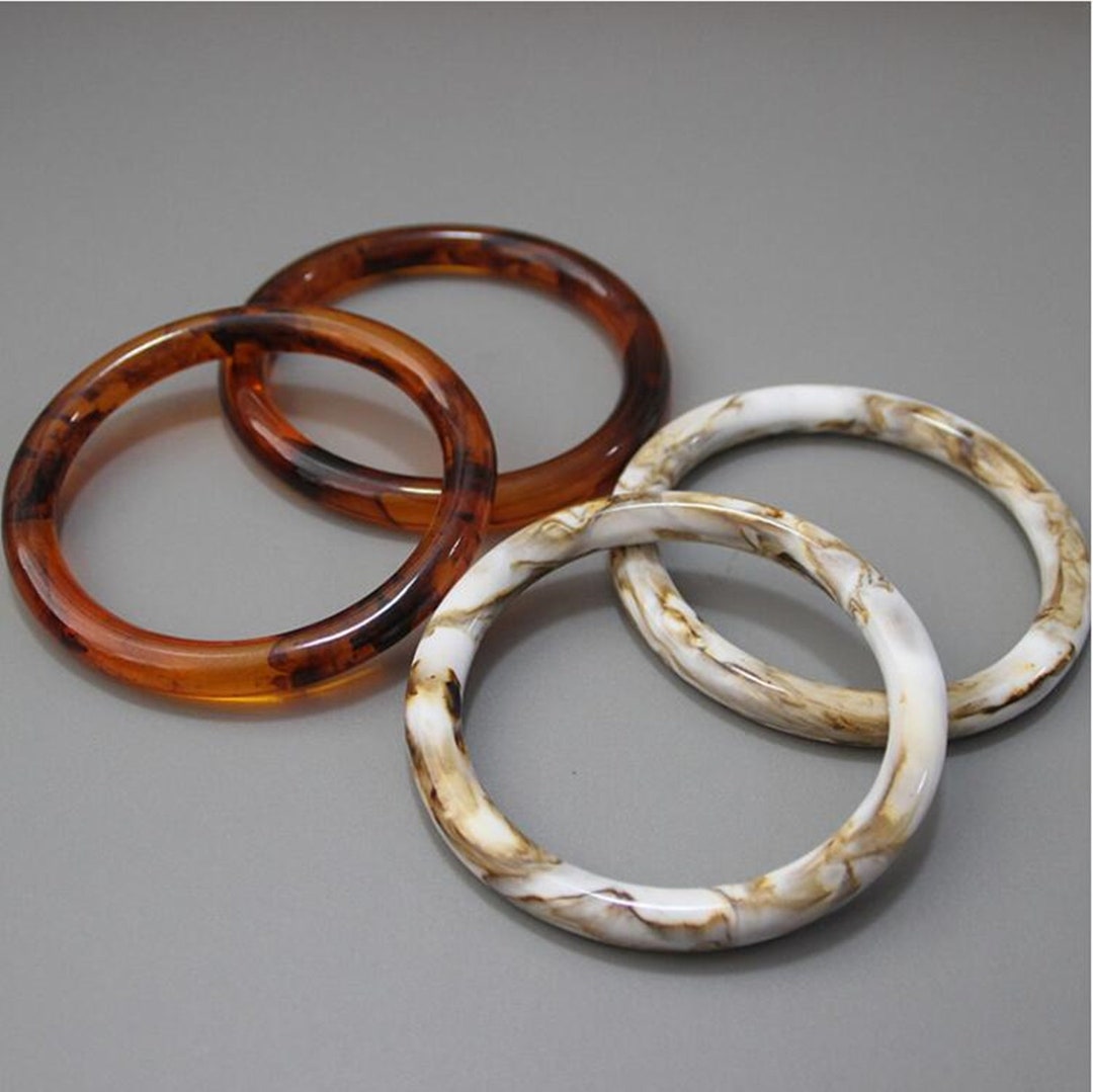 10cm Resin Circle Handle Fashion Acrylic Handle Round D-shaped Handle ...