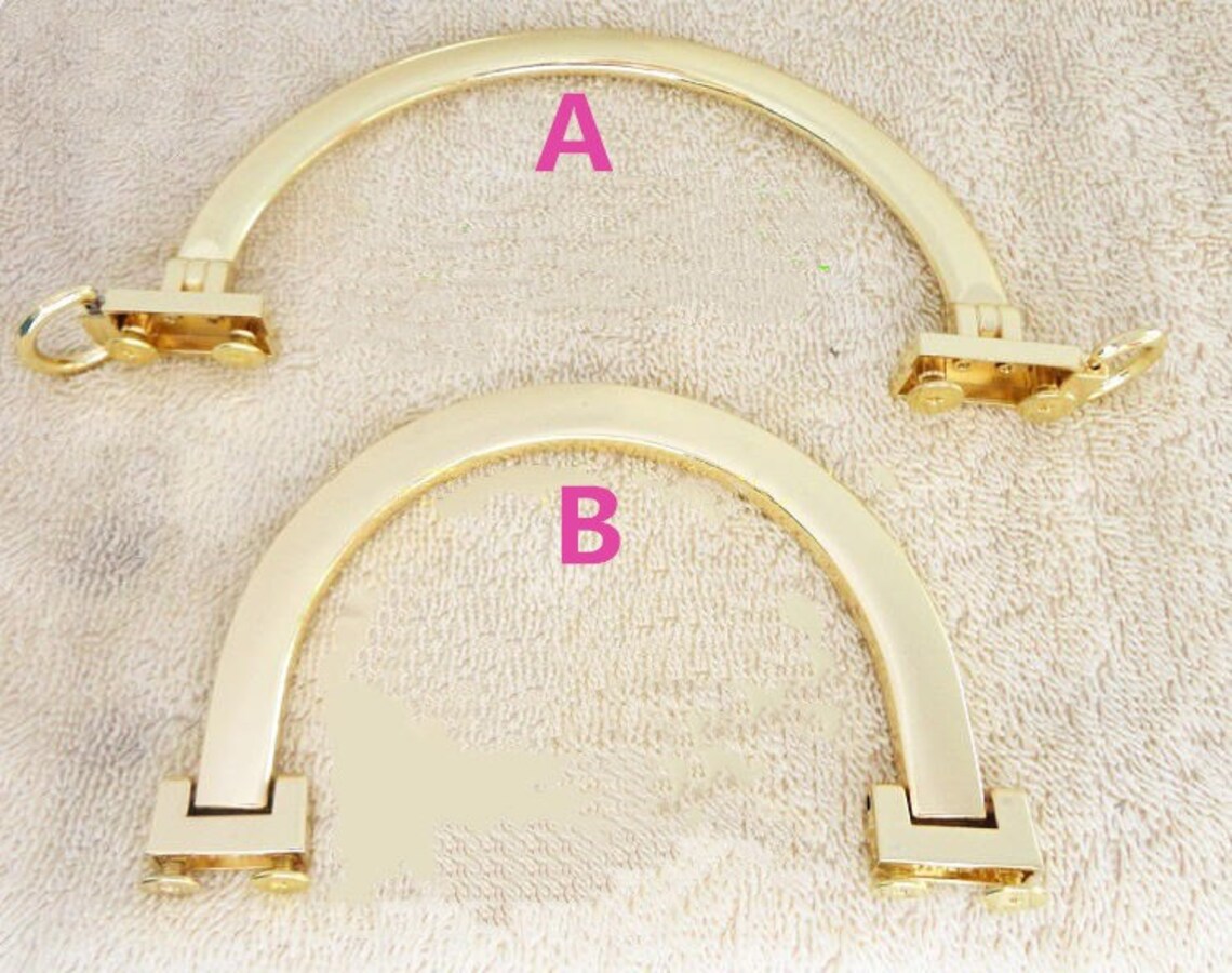 Elite.m Package Metal Handle Button Metal Handbags Gold Solid | Etsy