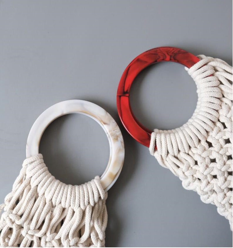 13cm Retro Resin Handle Acrylic Round D-shaped Handle DIY - Etsy