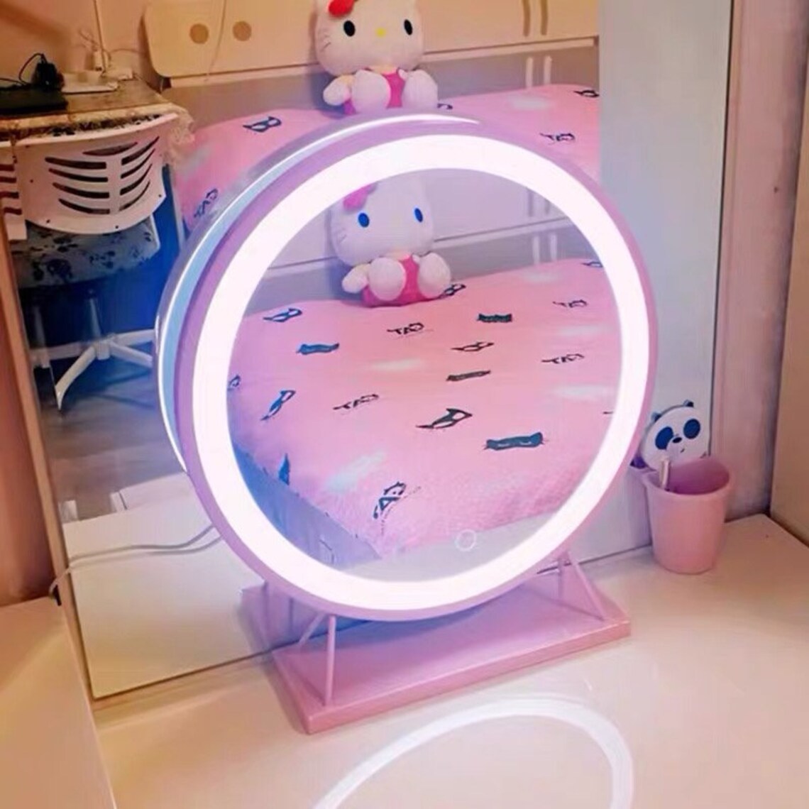 LED Mirror With Stand Mirror With Lights Make up Mirror - Etsy