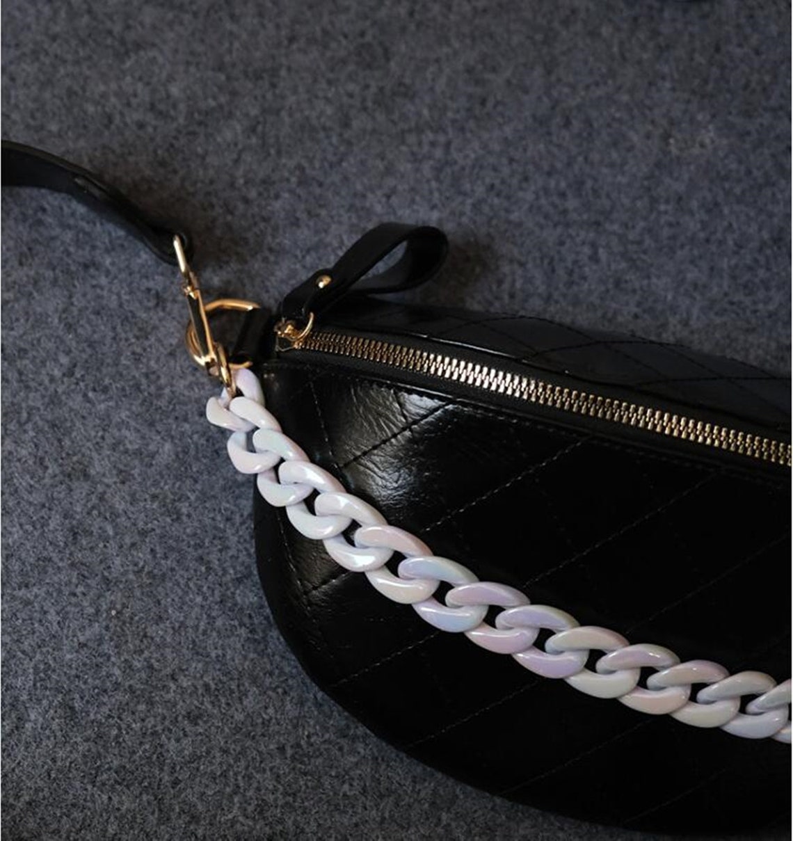 Fresh Chain Handmade Colorful Acrylic Chain White Chain Resin | Etsy